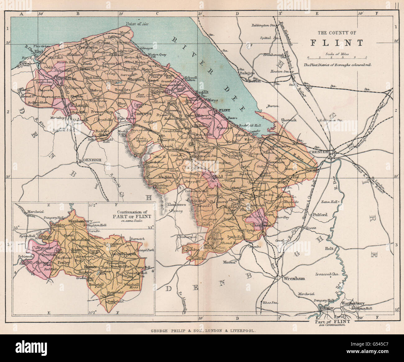 FLINTSHIRE:"County of Flint" Rhyl Prestatyn Hawarden Wales. BARTHOLOMEW ...