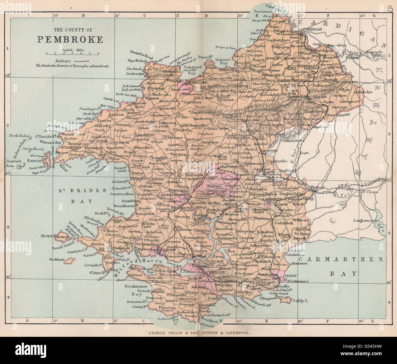 Map of pembroke hi-res stock photography and images - Alamy
