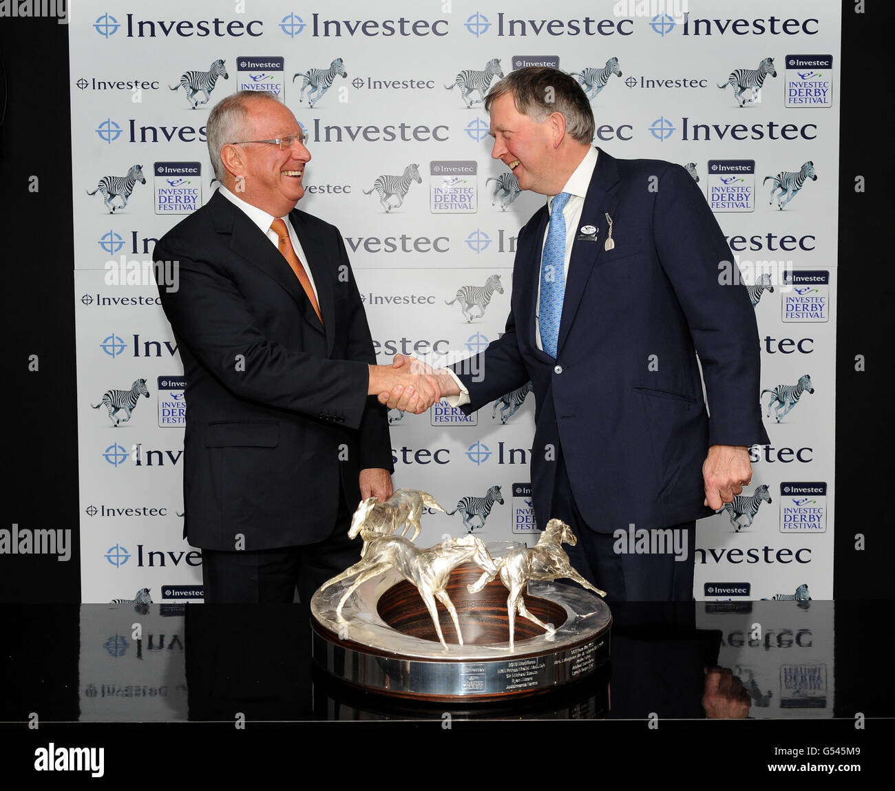 (L-R) Bernard Kantor (Investec) and Anthony Cane (Chairman of Epsom ...