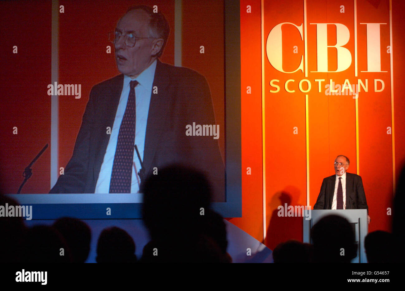 Scottish First Minister Donald Dewar gives his address to the CBI ...