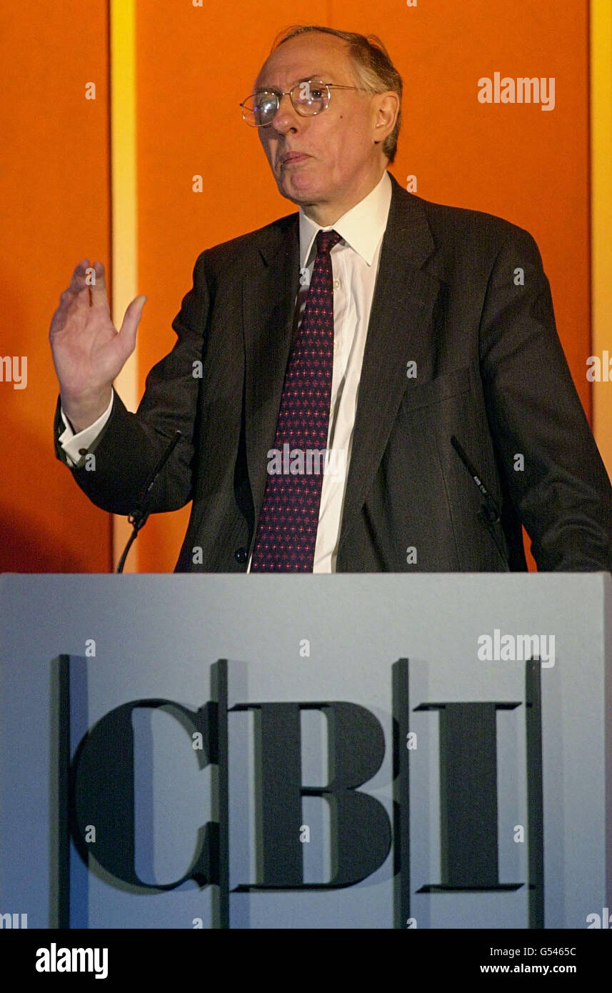 Scottish First Minister Donald Dewar gives his address to the CBI ...