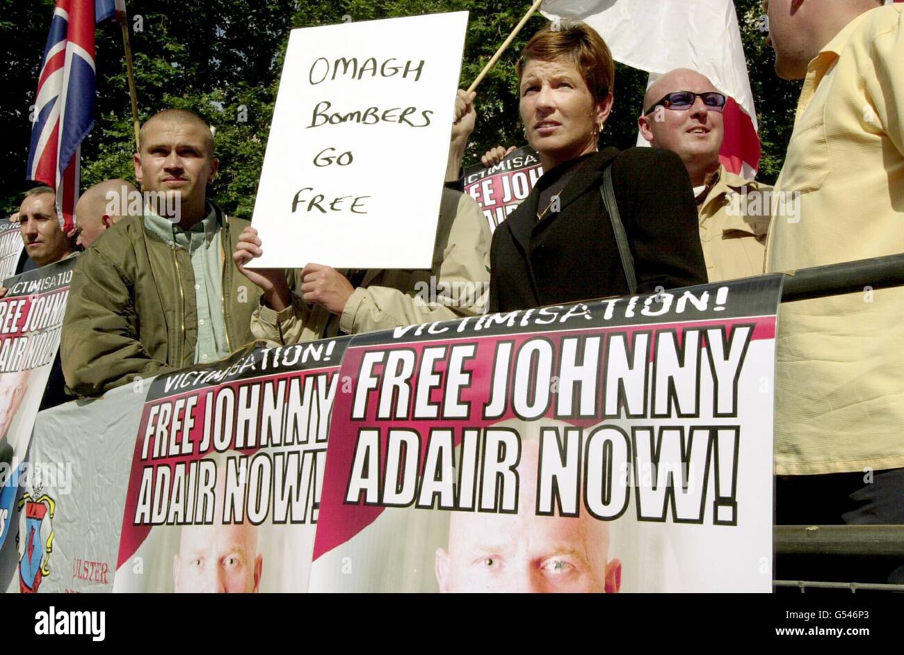 Gina Adair, wife of loyalist paramilitary boss Johnny Adair, at a ...