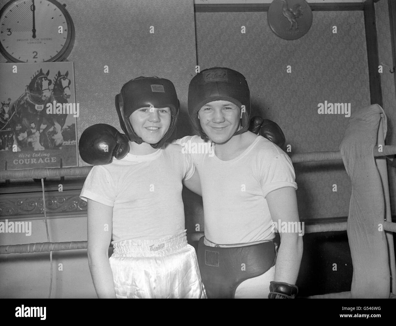 Sammy McCarthy, who recently retired, at the punch bag with British ...