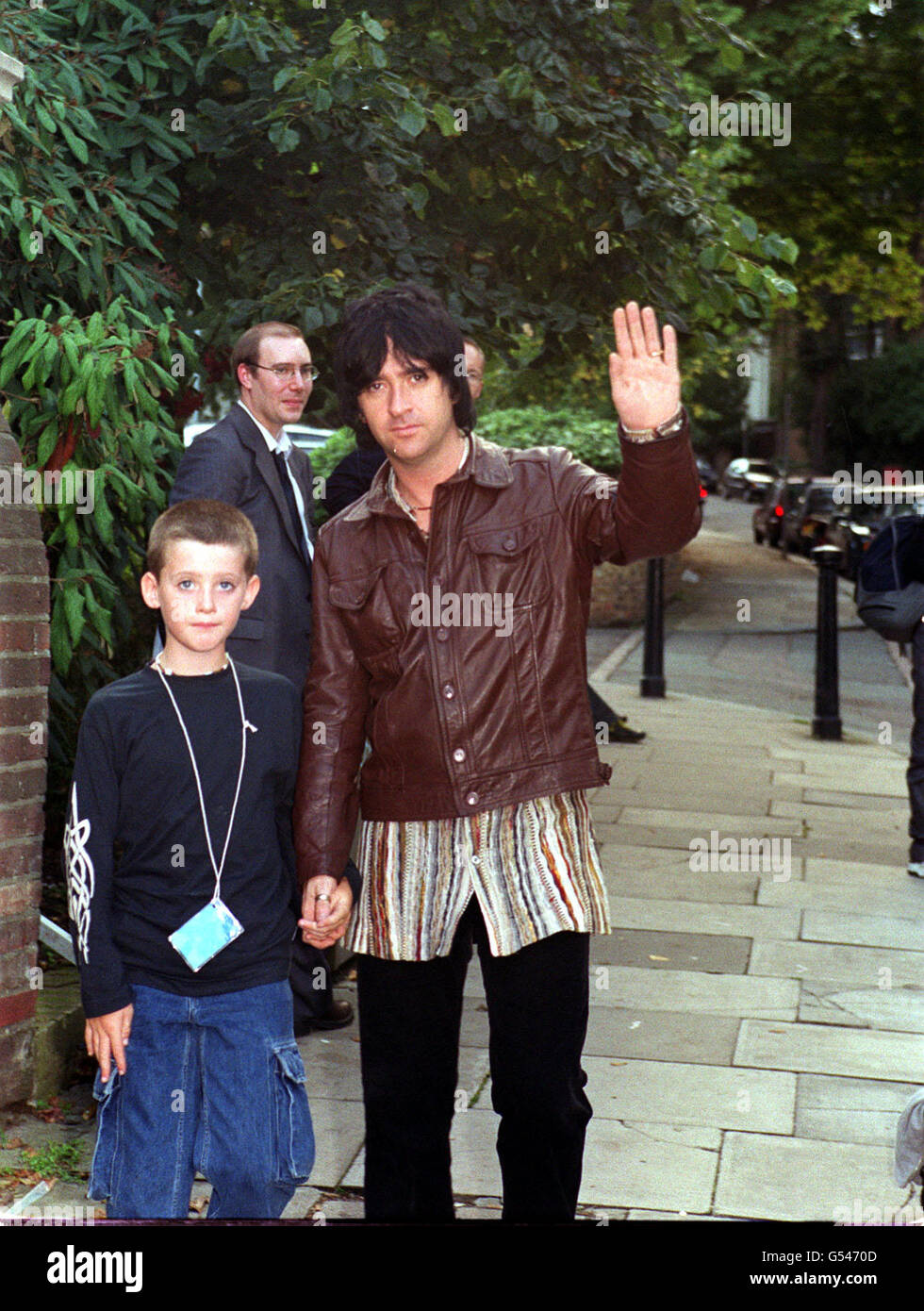 Guitarist Johnny Marr arriving at Air Studios, in Hampstead, London ...