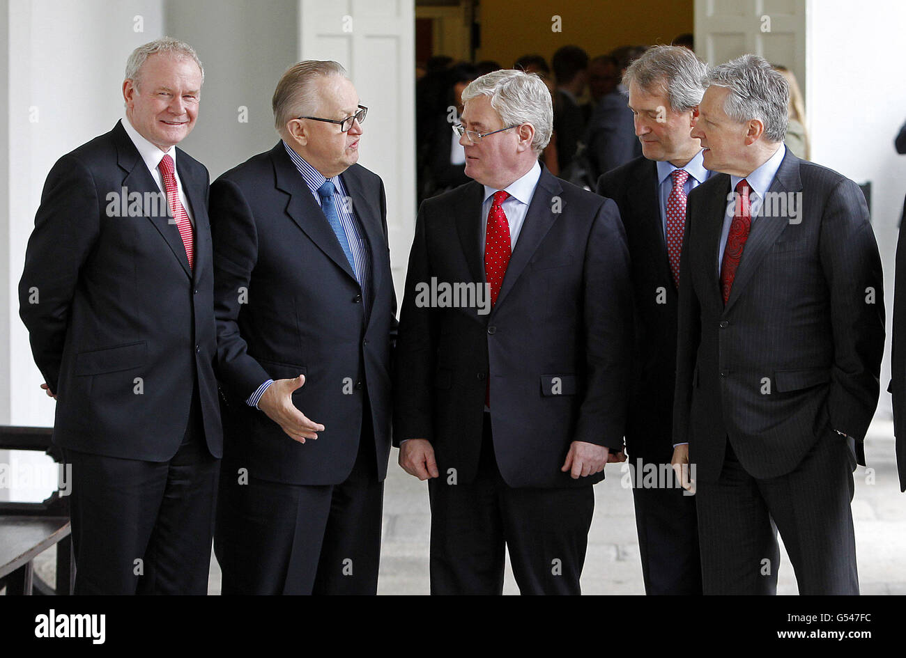 Left to right) Deputy First Minister for Northern Ireland Martin ...
