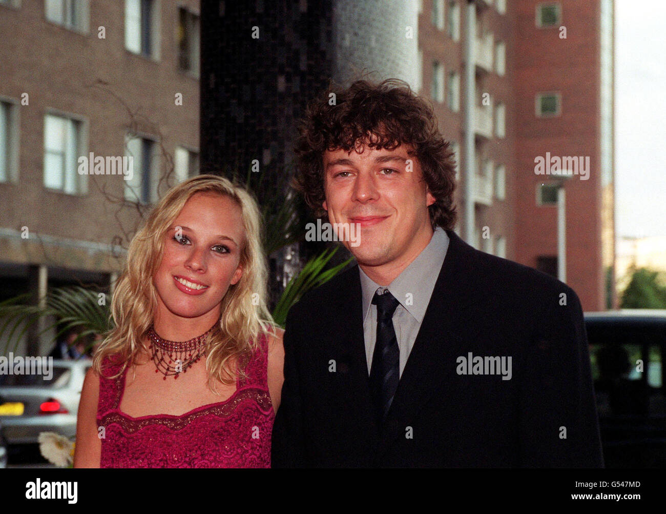 Actor and comedian alan davies and his girlfriend hi-res stock ...