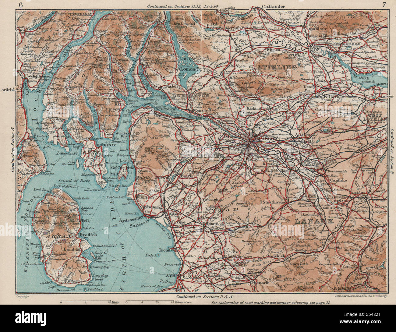 Lanarkshire map hi-res stock photography and images - Alamy