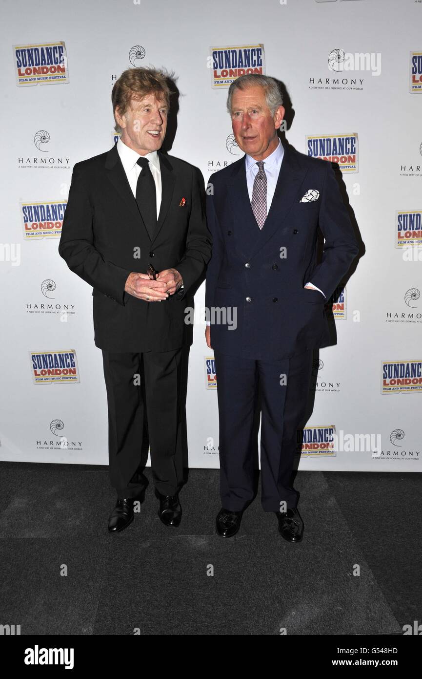 The Prince of Wales and Robert Redford at the first Sundance London ...