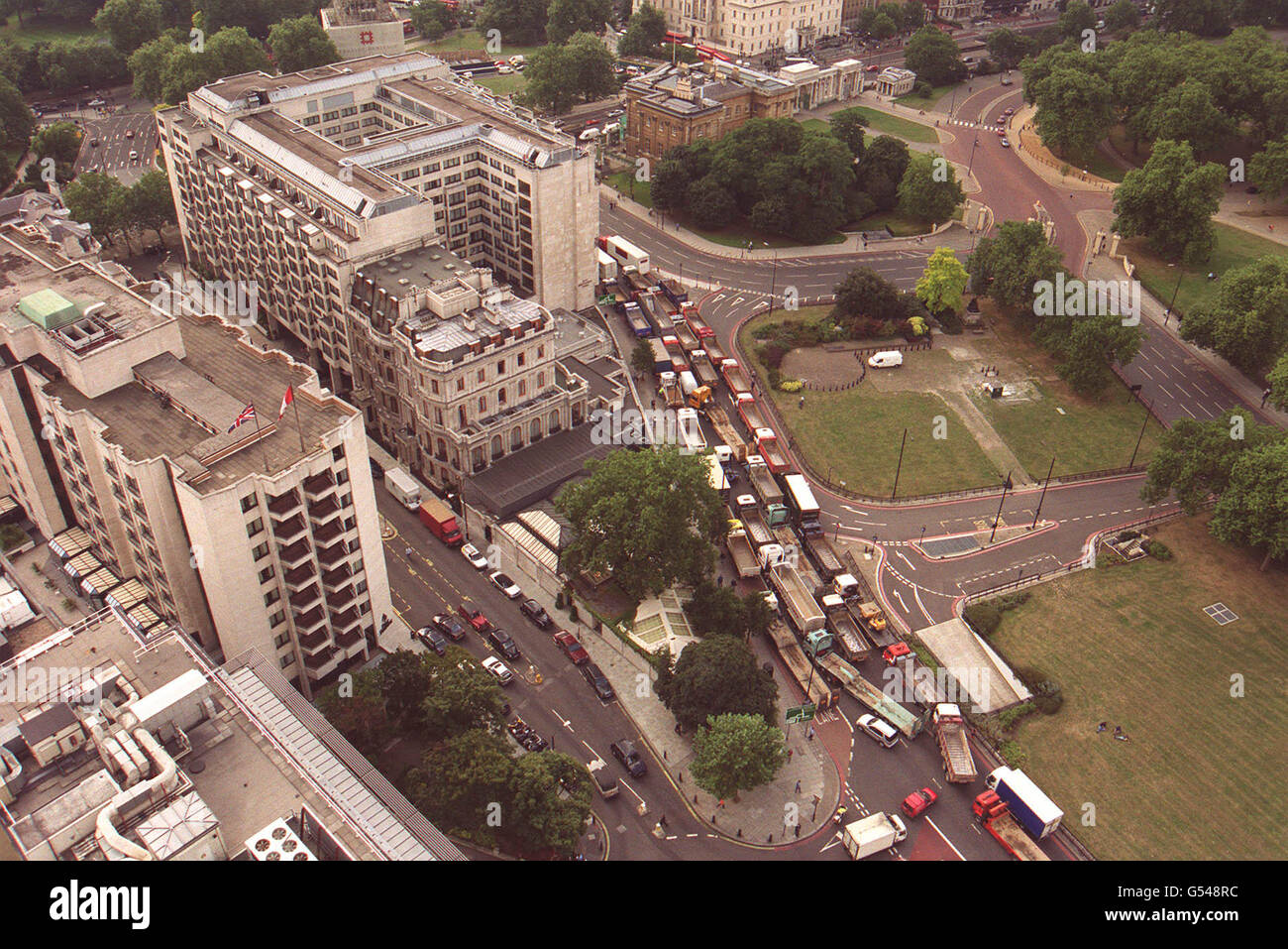 Traffic jam london aerial hi-res stock photography and images - Alamy