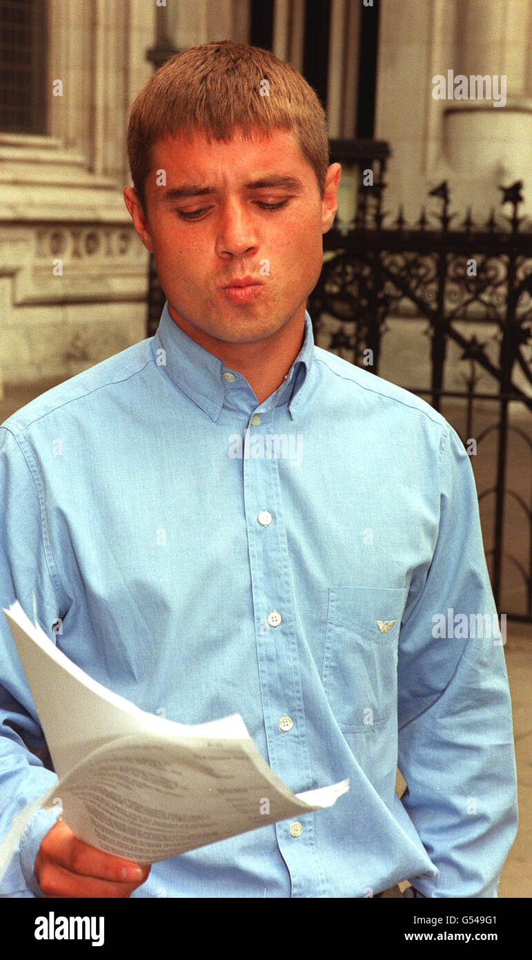 Former London's Burning actor John Alford reads a statement outside the ...