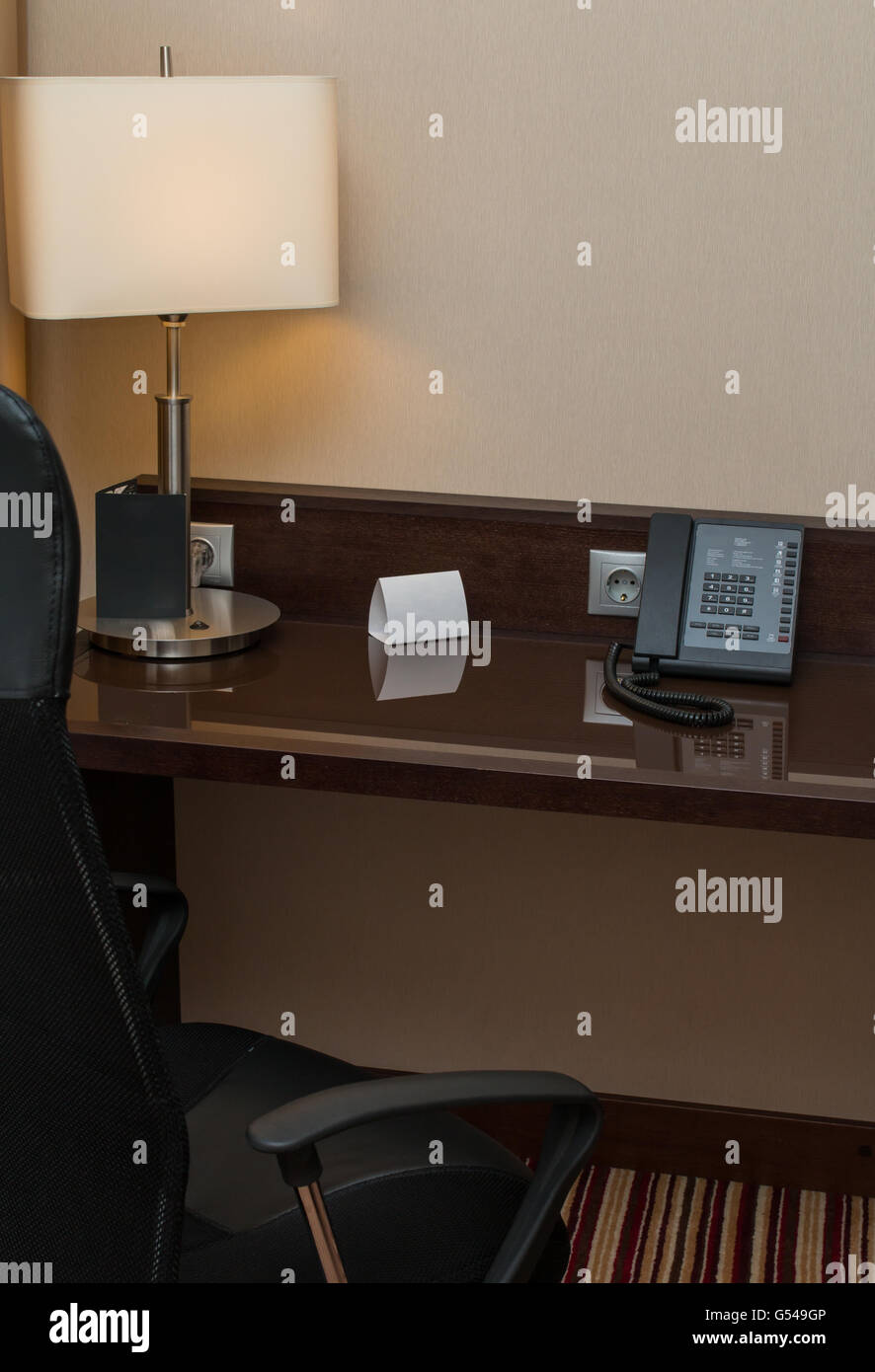 Working place in a hotel room Stock Photo - Alamy