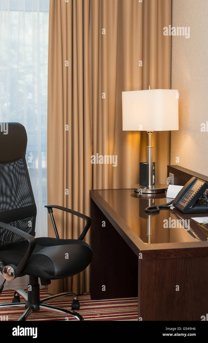 Working place in a hotel room Stock Photo - Alamy