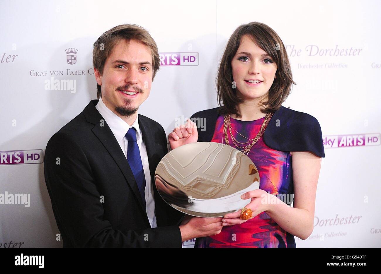 Charlotte Ritchie and Joe Thomas with the Comedy award recieved for ...