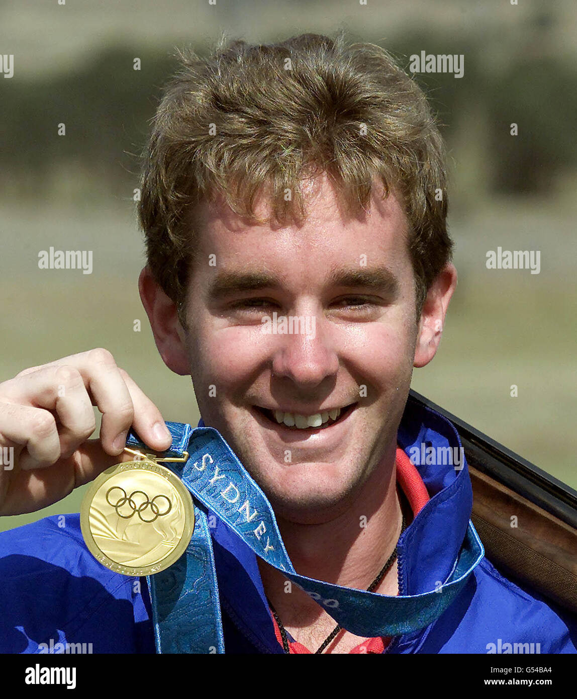 Great britains richard faulds celebrates winning his gold medal hi-res ...