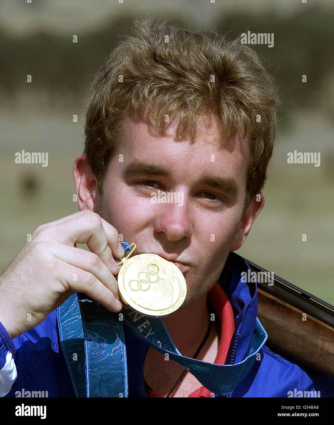 Great britains richard faulds celebrates winning his gold medal hi-res ...