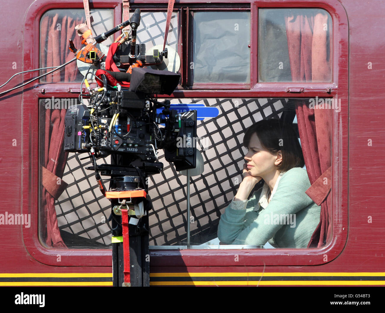 Nicole Kidman on set of the film The Railway Man being filmed at B ...