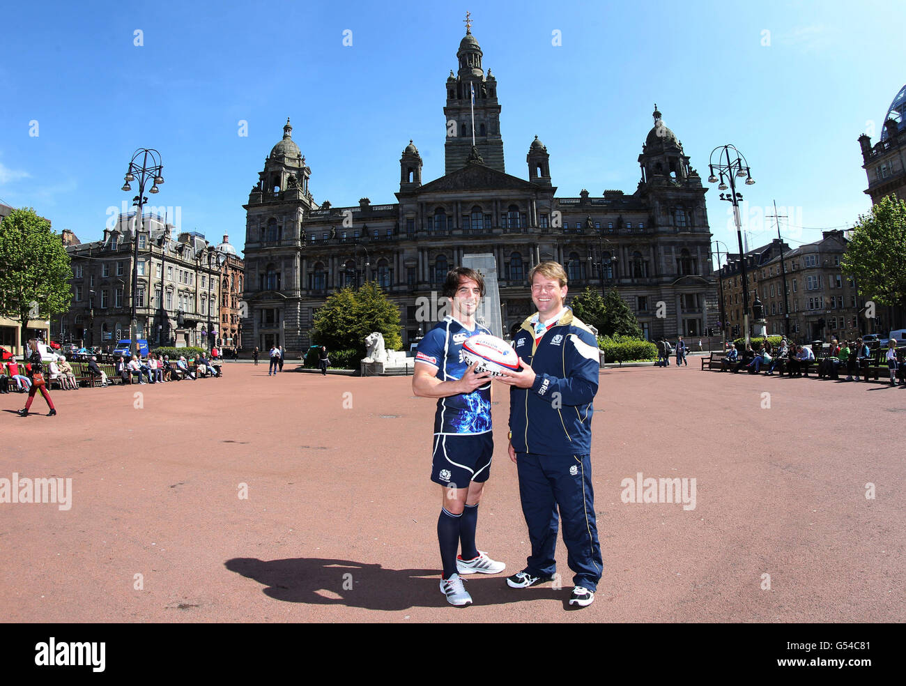 Scotlands colin gregor head coach graham shiel photocall george square ...