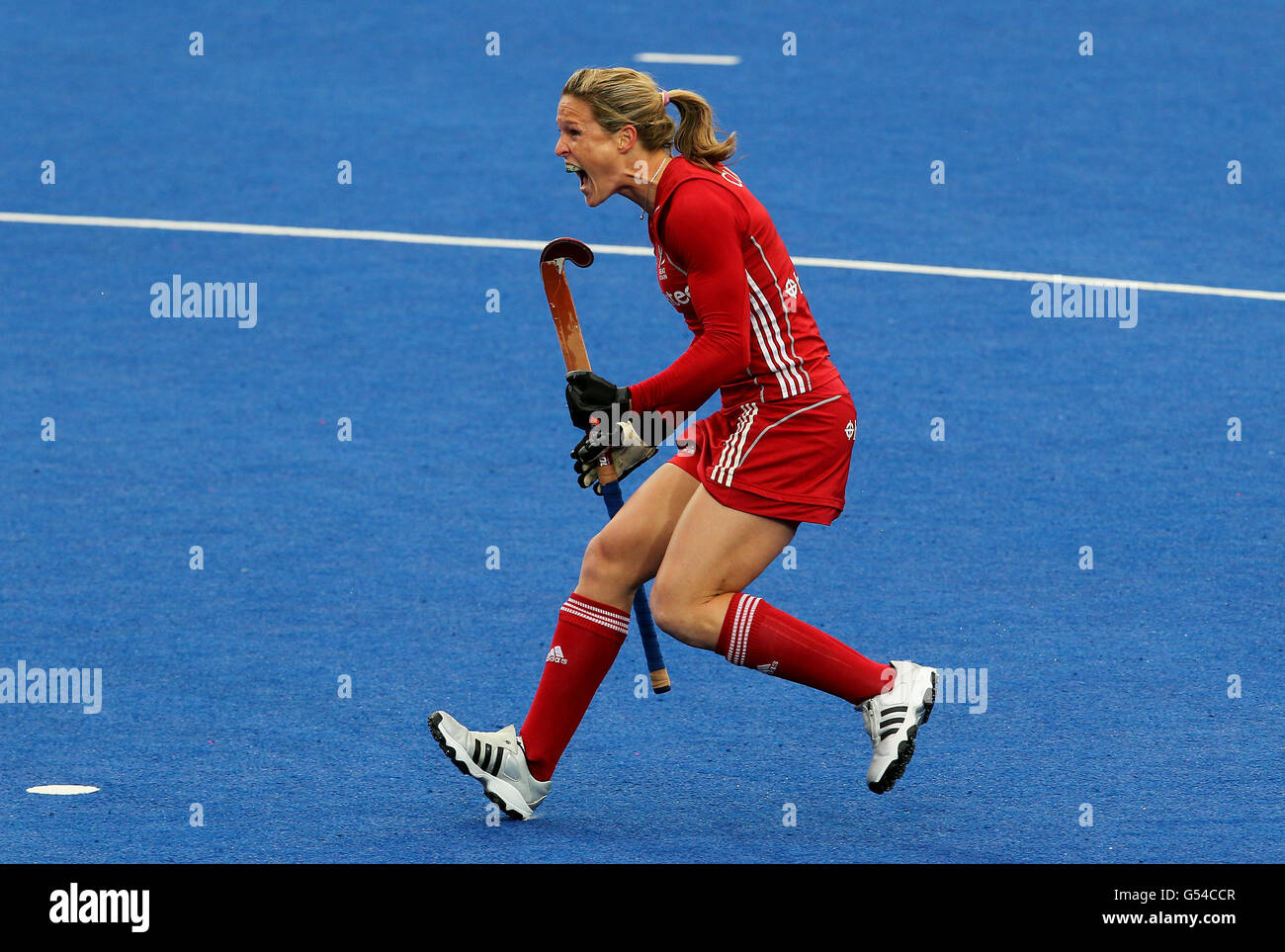 Great Britain's Crista Cullen celebrates scoring her sides opening goal ...