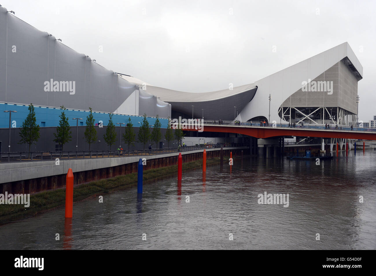 The water polo arena left and swimming pool hi-res stock photography ...