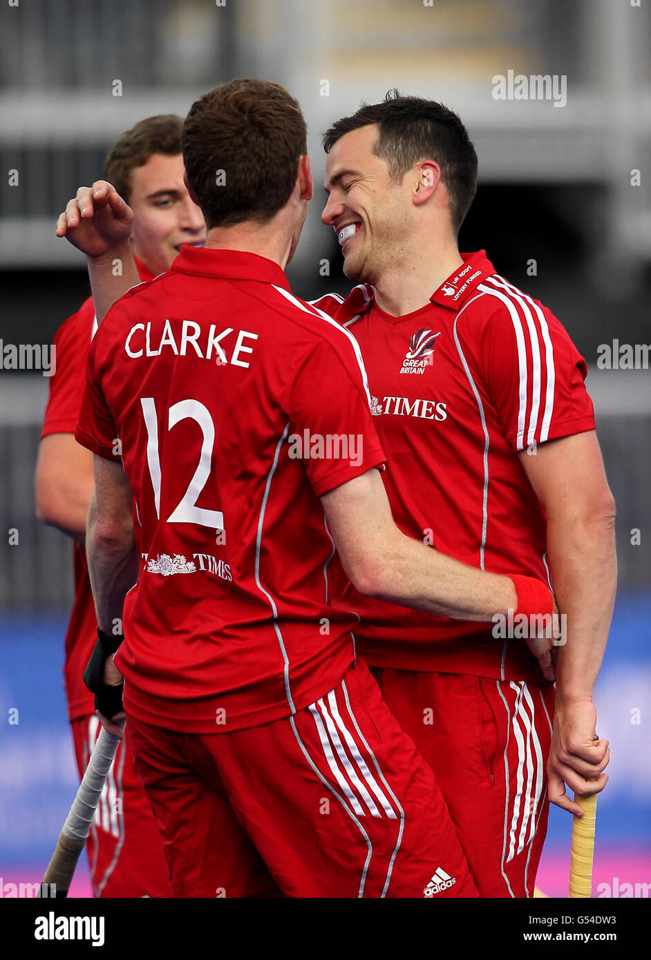 Great Britain's James Tindall celebrates his goal against Australia ...