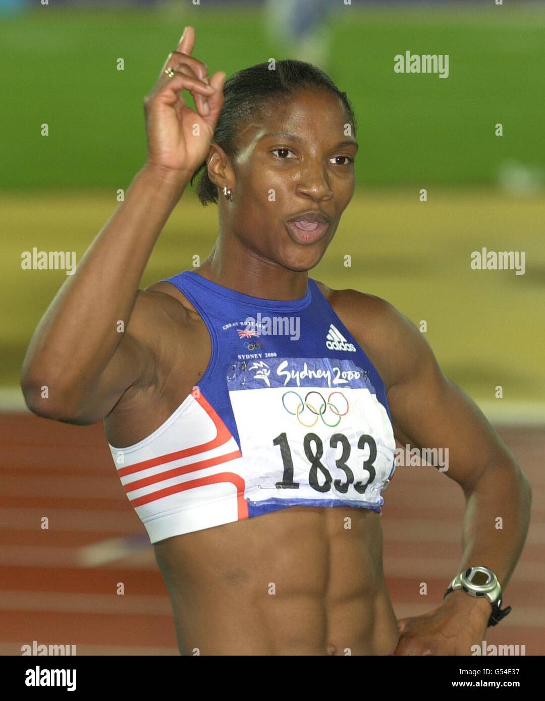 Olympics Denise Lewis Gold Stock Photo - Alamy