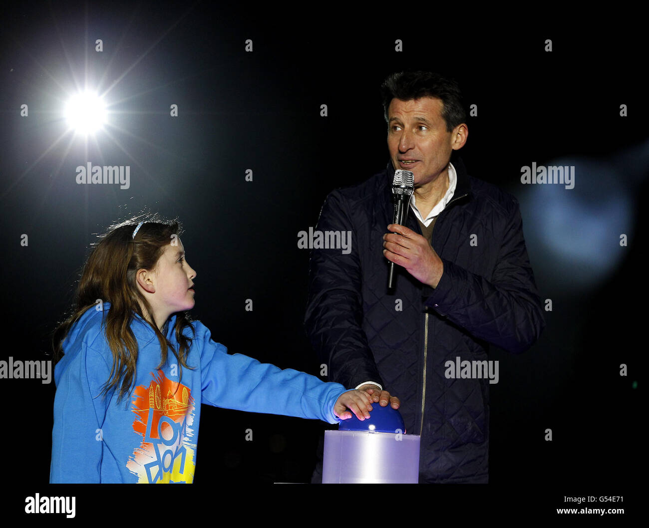 Niamh Clarke-Willis officially opens the Olympic Stadium with Lord Coe ...