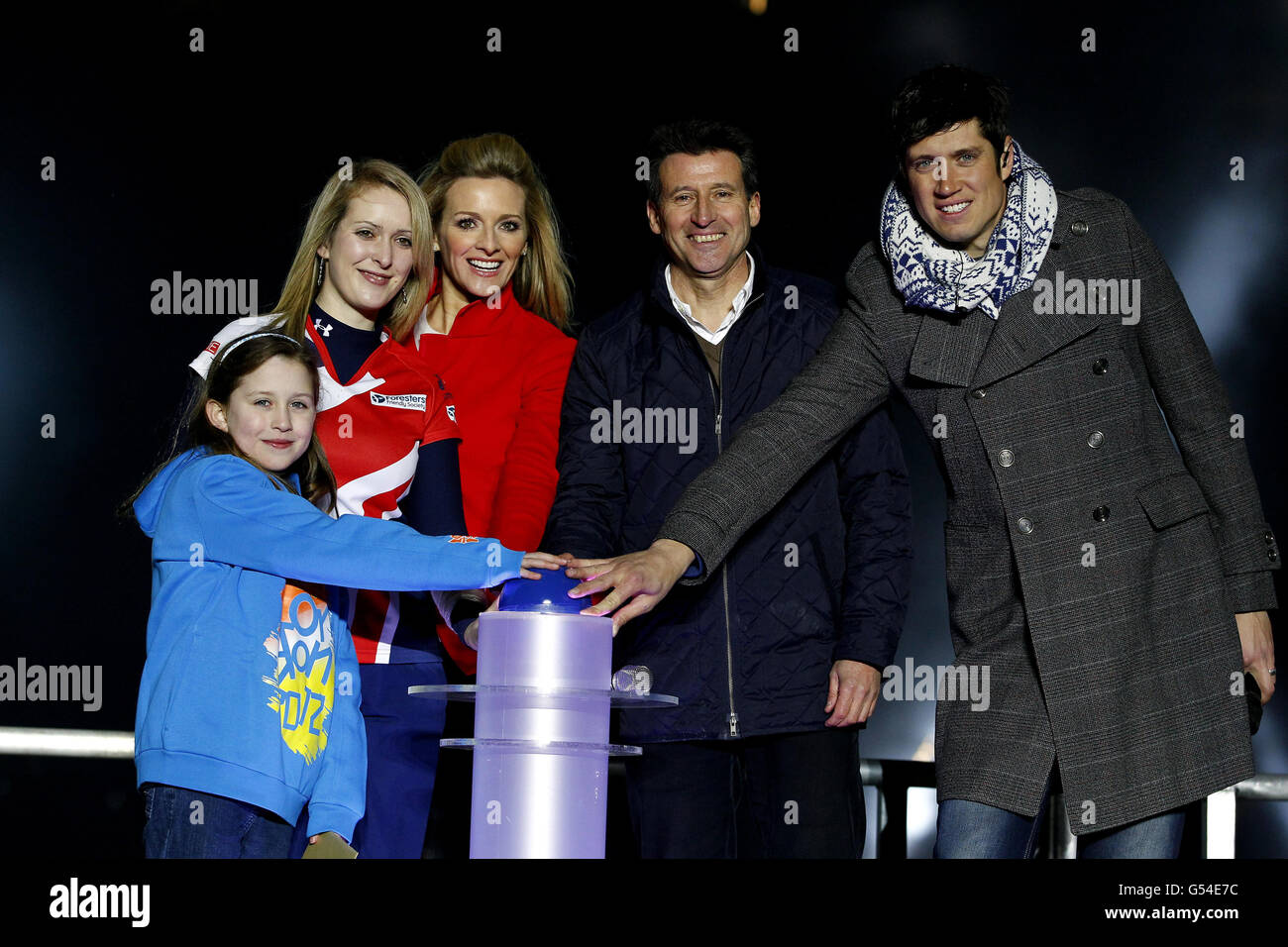 Niamh Clarke-Willis (left) officially opens the Olympic Stadium with ...