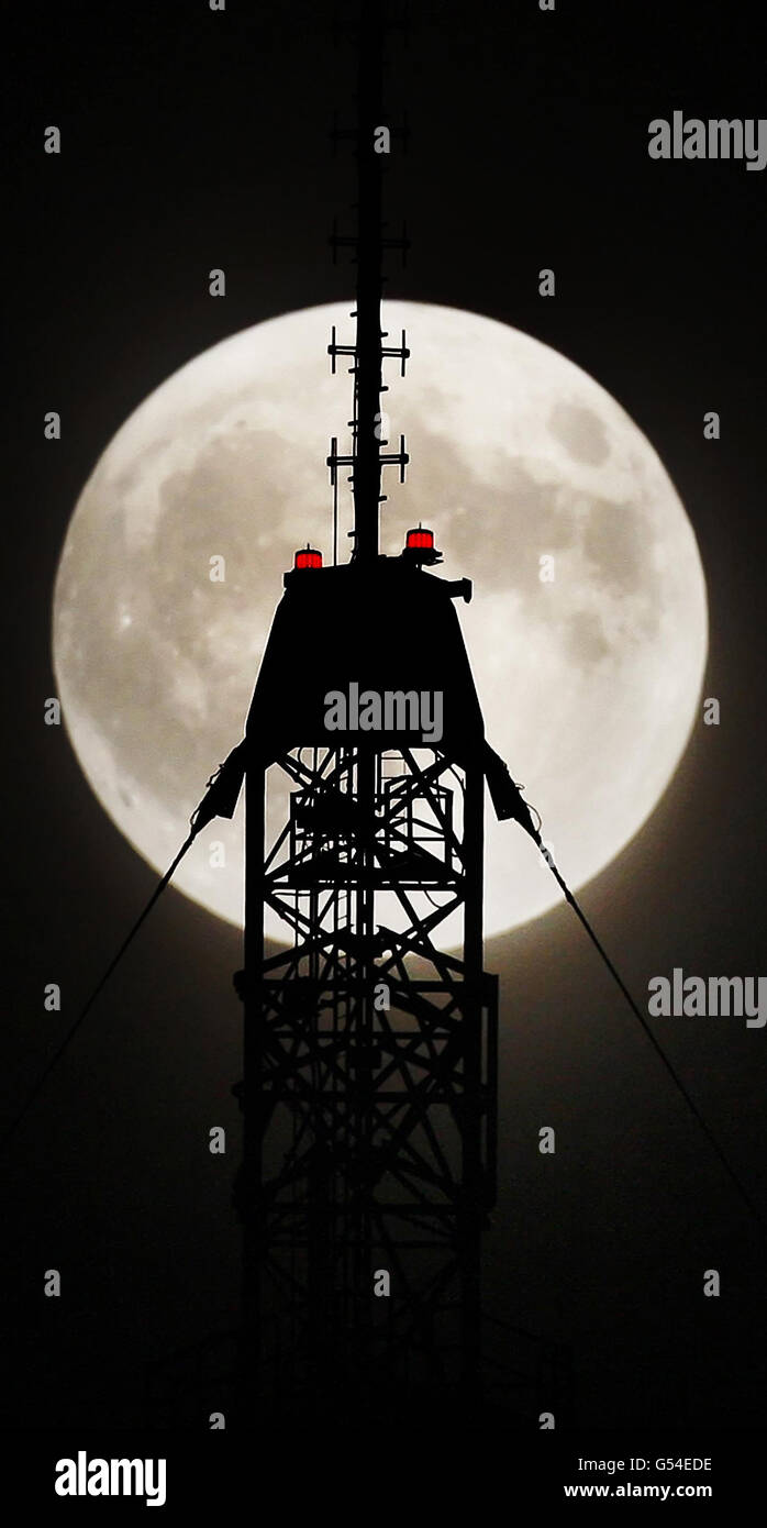 Perigee full moon Stock Photo - Alamy