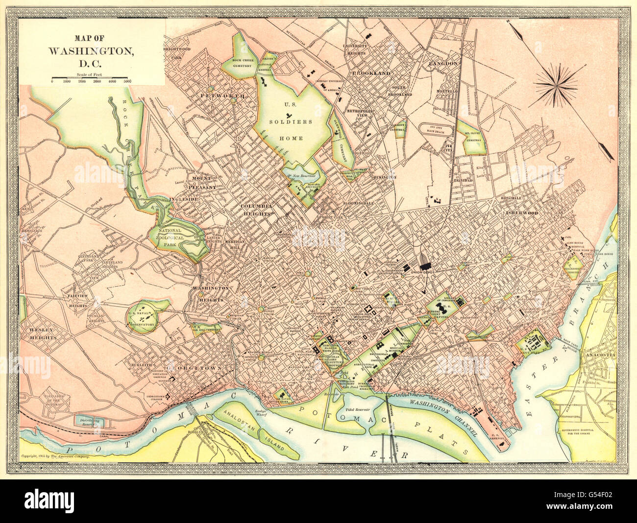 Washington d c map hi-res stock photography and images - Alamy