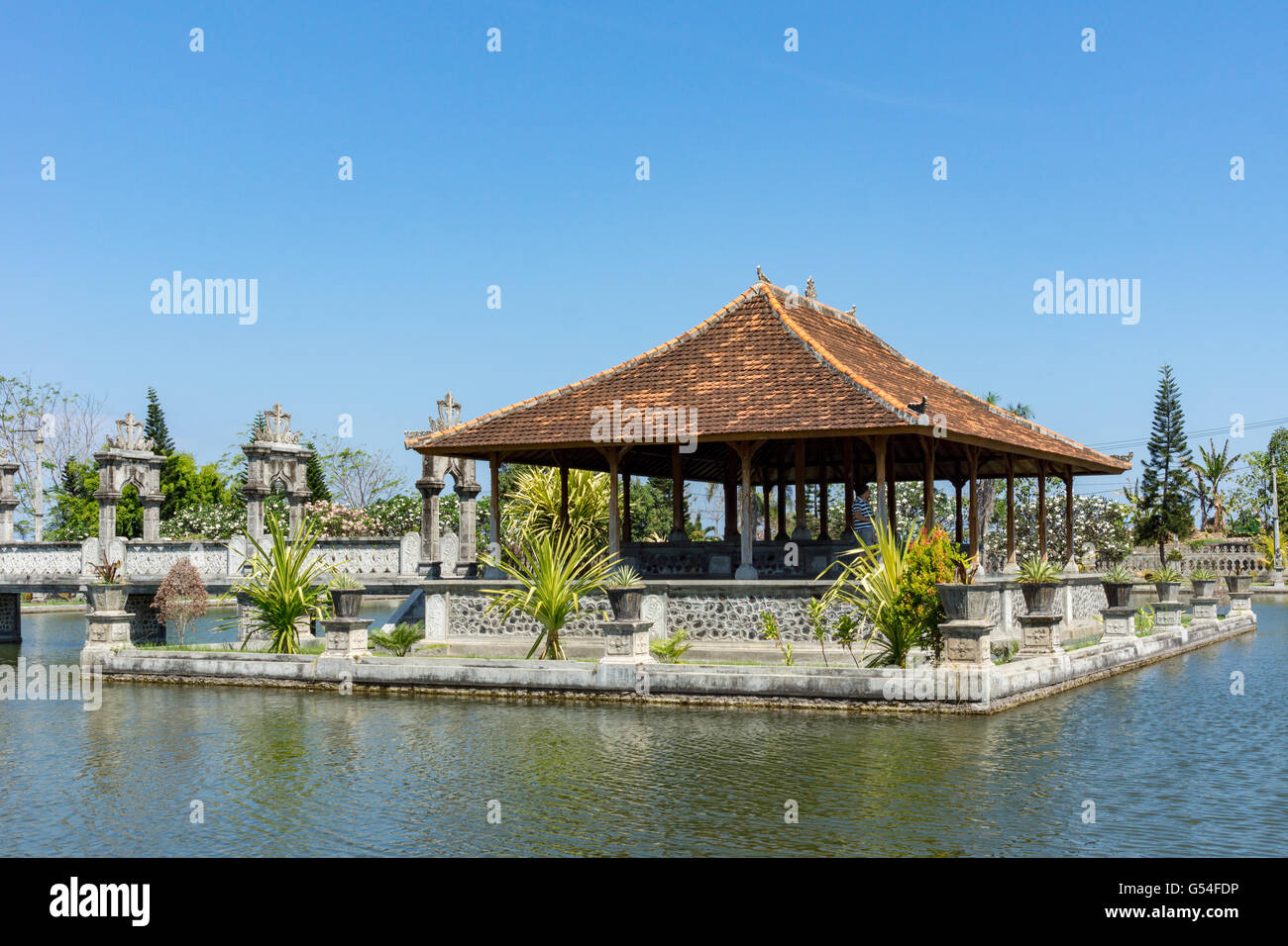 Indonesia, Bali, Karangasem, Pavilion in the water castle, The water ...