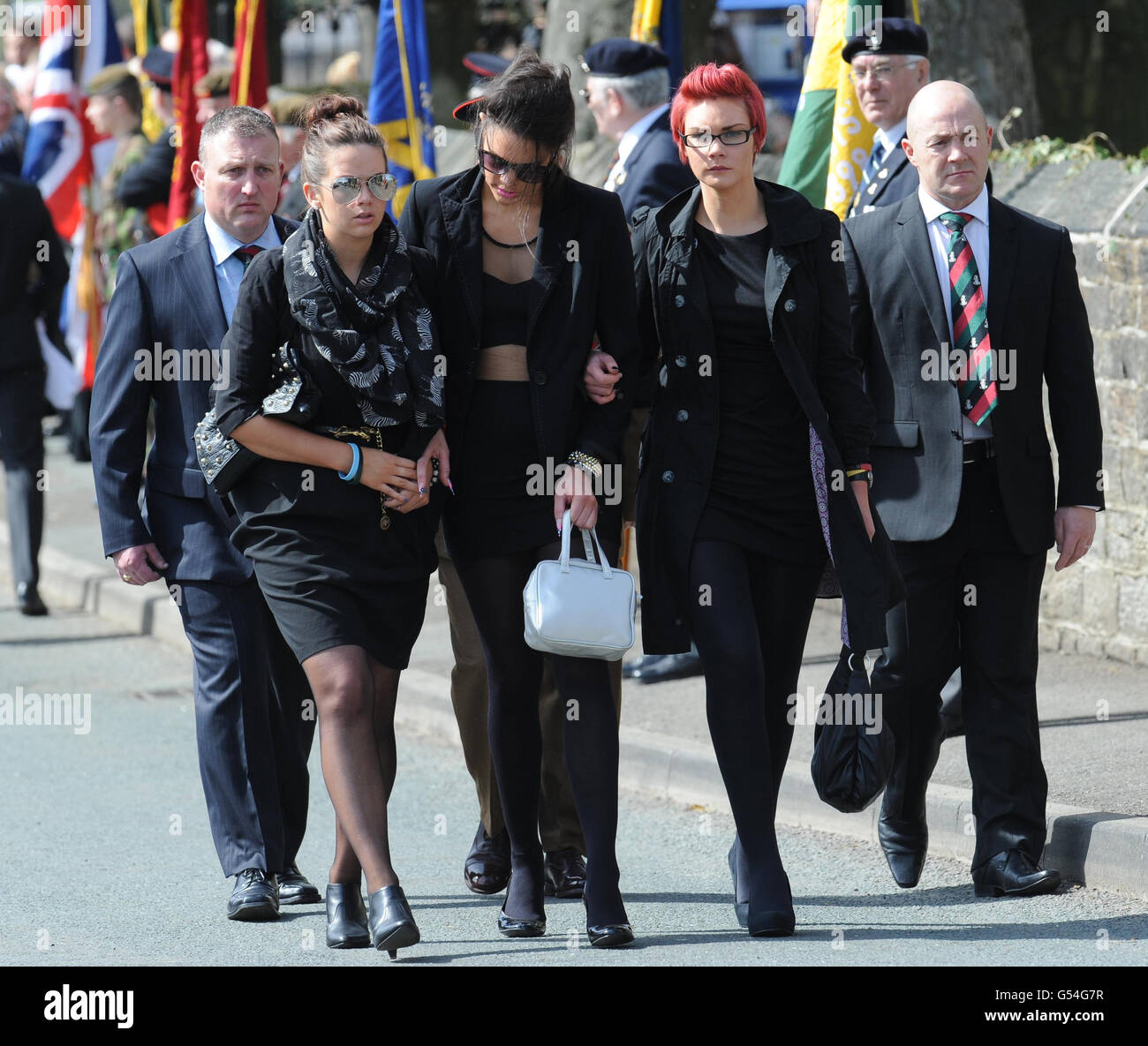 Corporal Jake Hartley funeral Stock Photo - Alamy