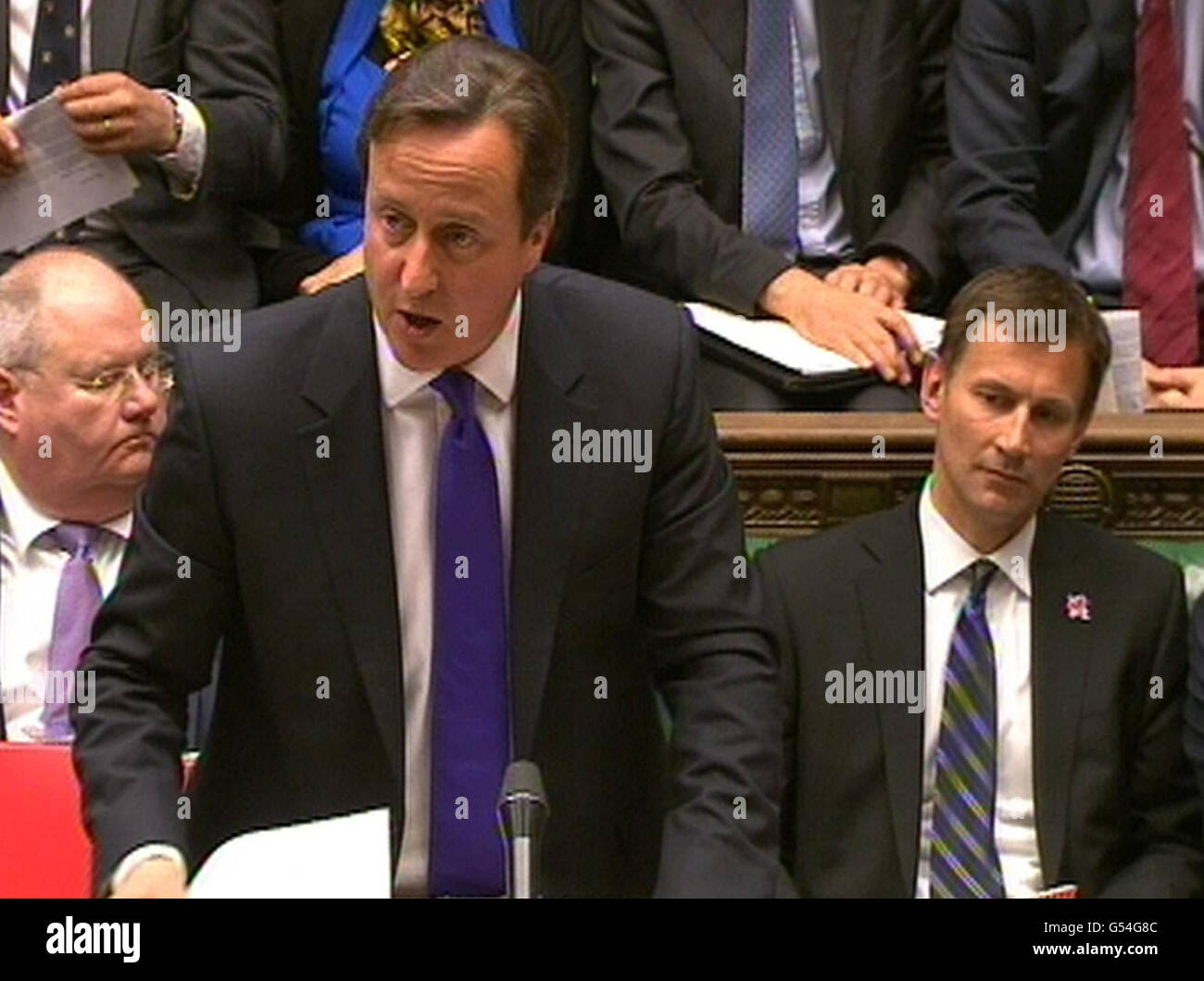 Culture secretary jeremy hunt in the house of commons hi-res stock ...