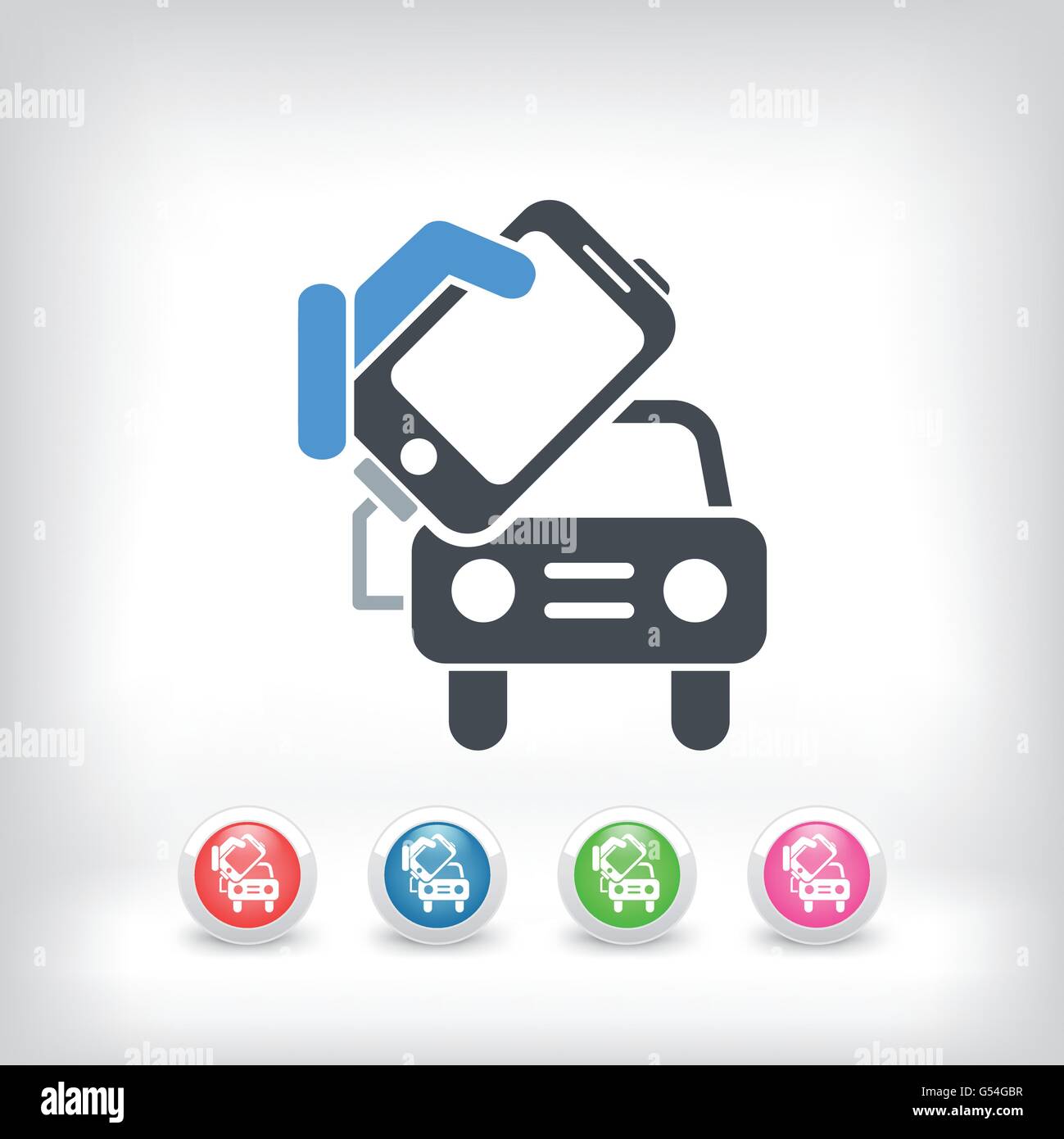 Connection of smartphone to car Stock Vector Image & Art - Alamy