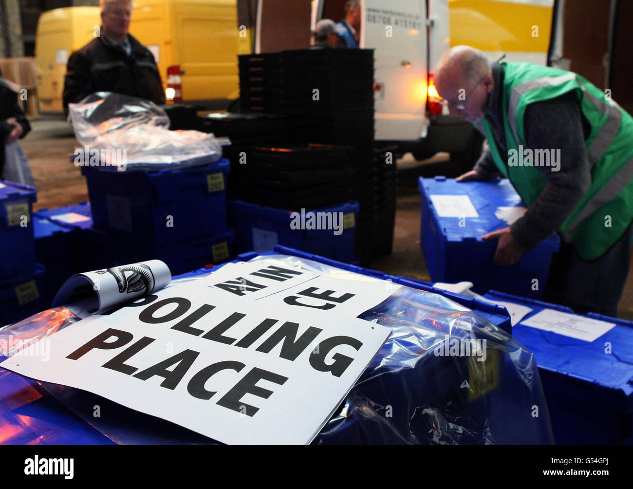 Ballot boxes are sent out to polling stations around Edinburgh from the ...