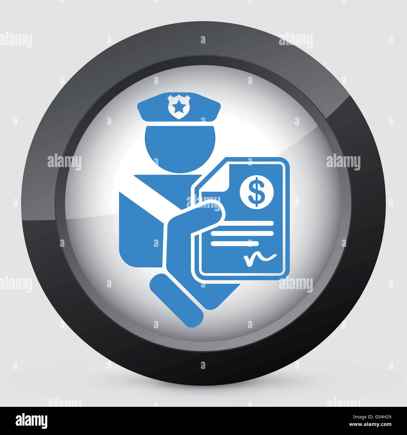 Policeman fine icon Stock Vector Image & Art - Alamy