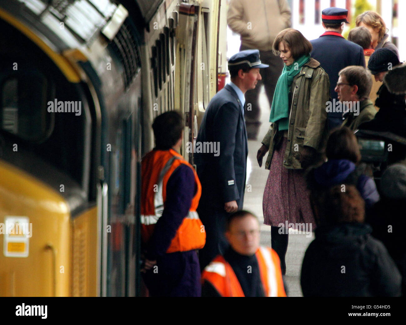 The Railway Man filming. Nicole Kidman on the set of the film The ...