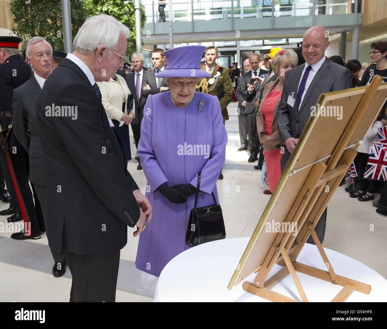 Queen Elizabeth II during a visit to Exeter University as part of the ...