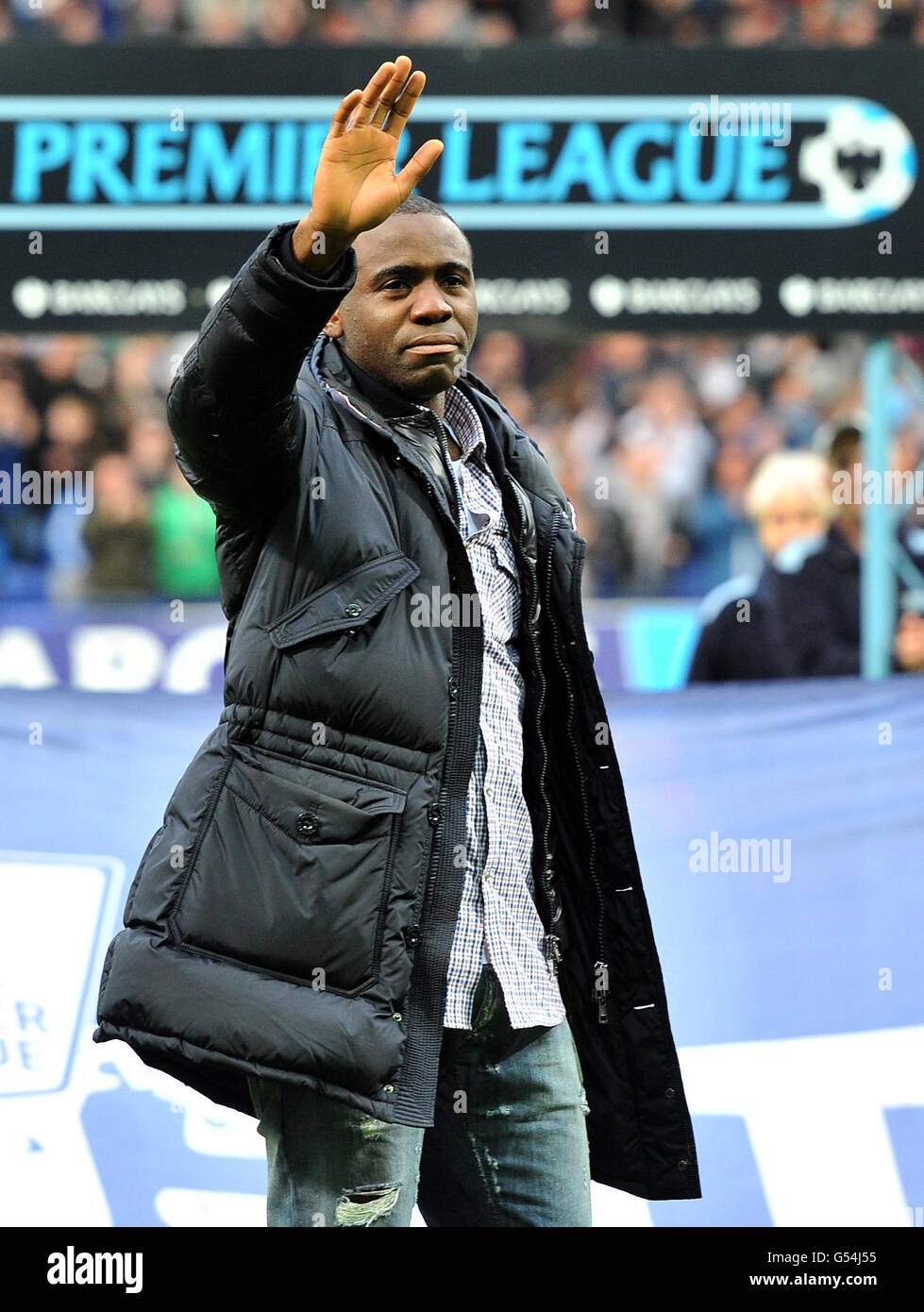 Bolton Wanderers Fabrice Muamba waves to the crowd before the Barclays ...