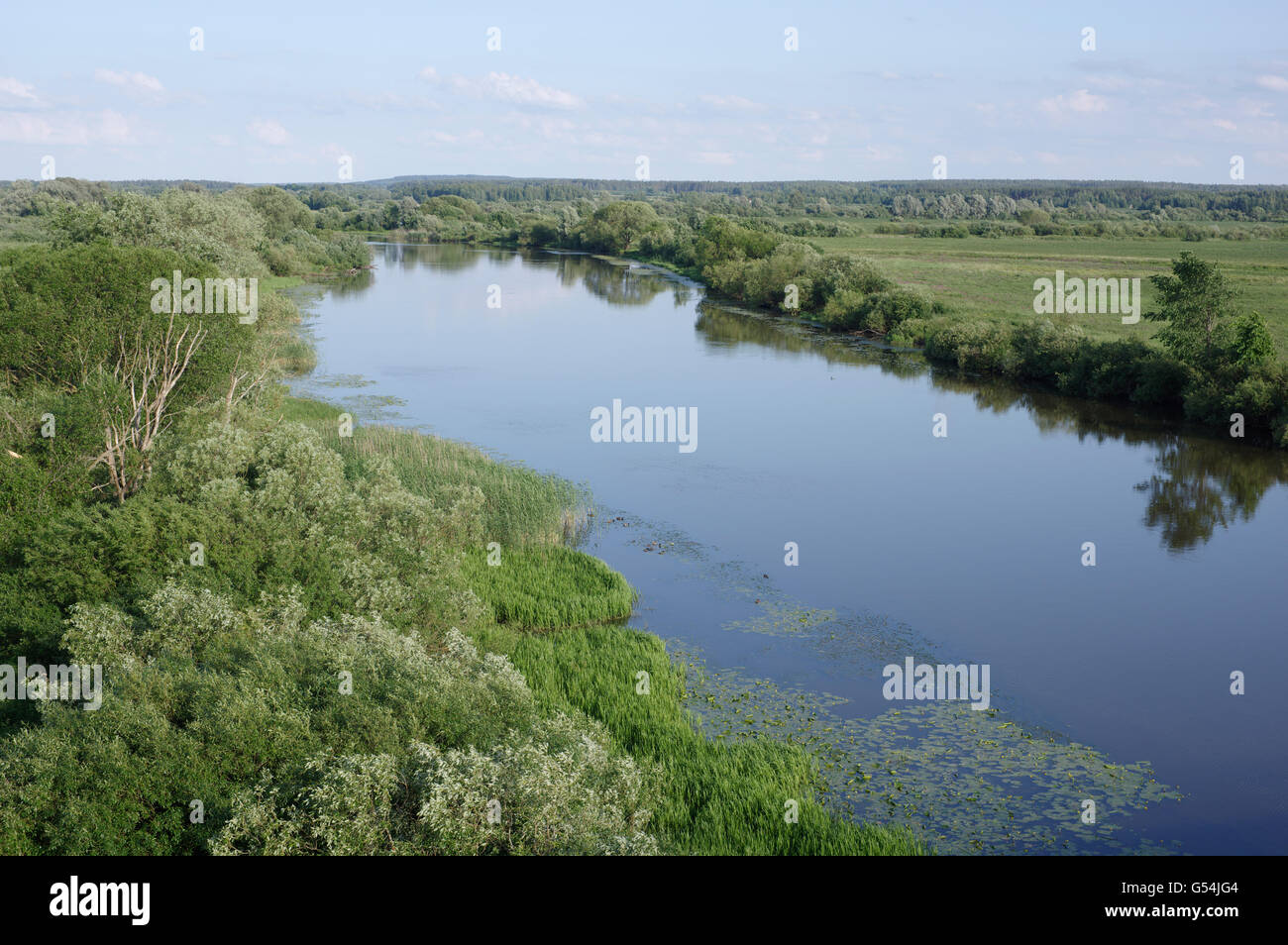 Emajõgi ( Mother river ). Estonian landscape. 19th June, 2016.Tartu ...
