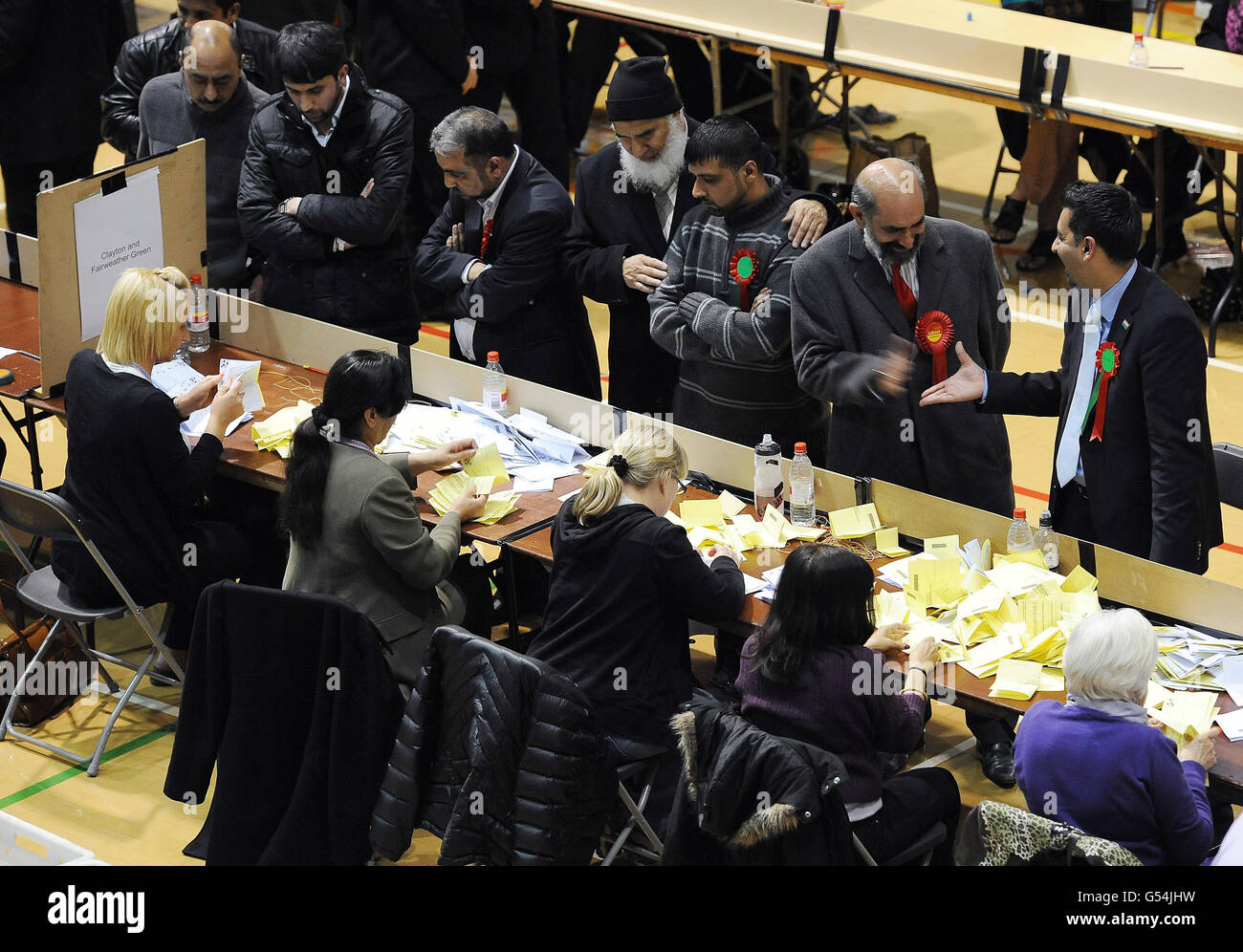 Local council elections. Counting of votes gets underway at the Richard ...