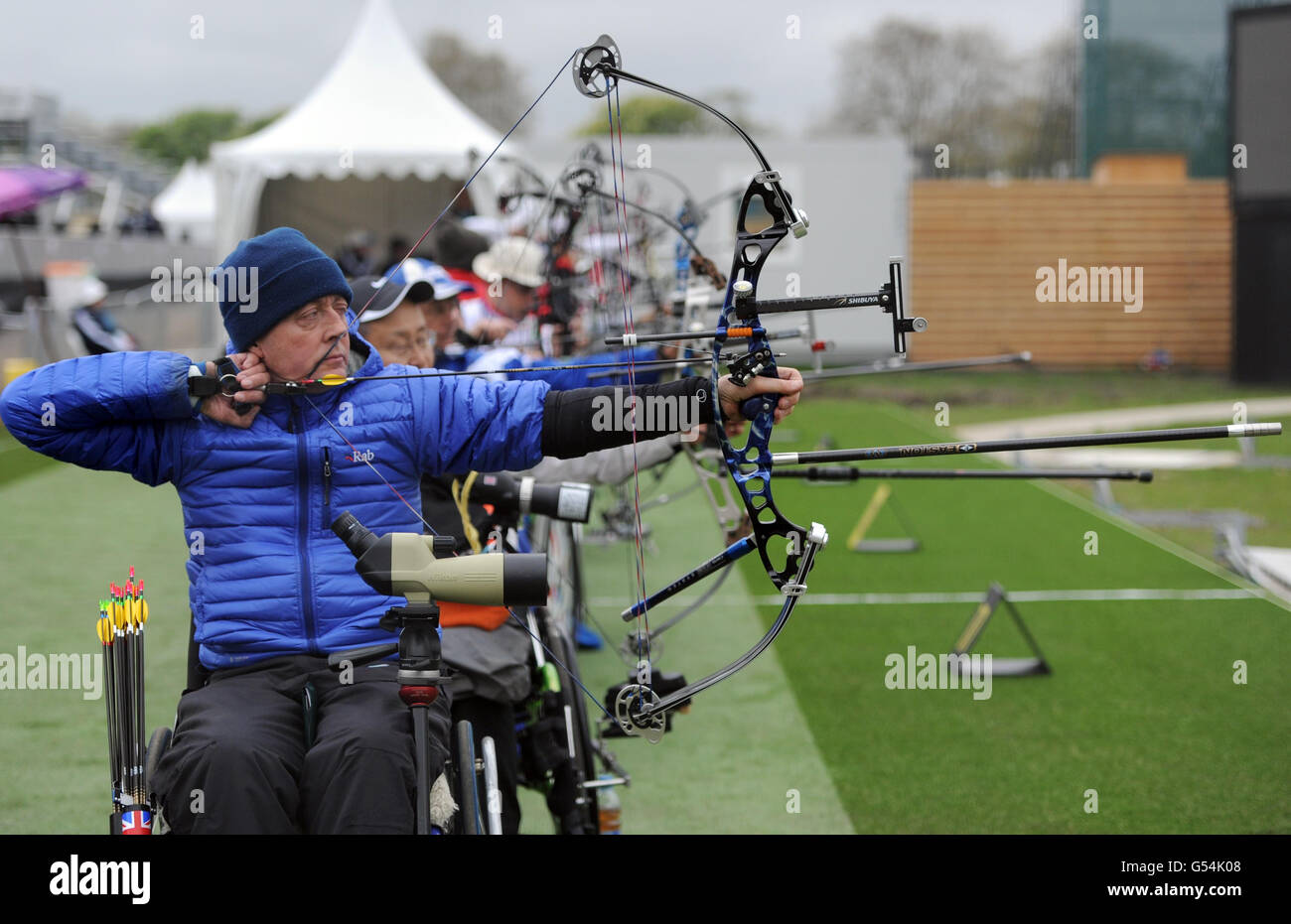 Great Britain's John Cavanagh in action during the Para Archery ...