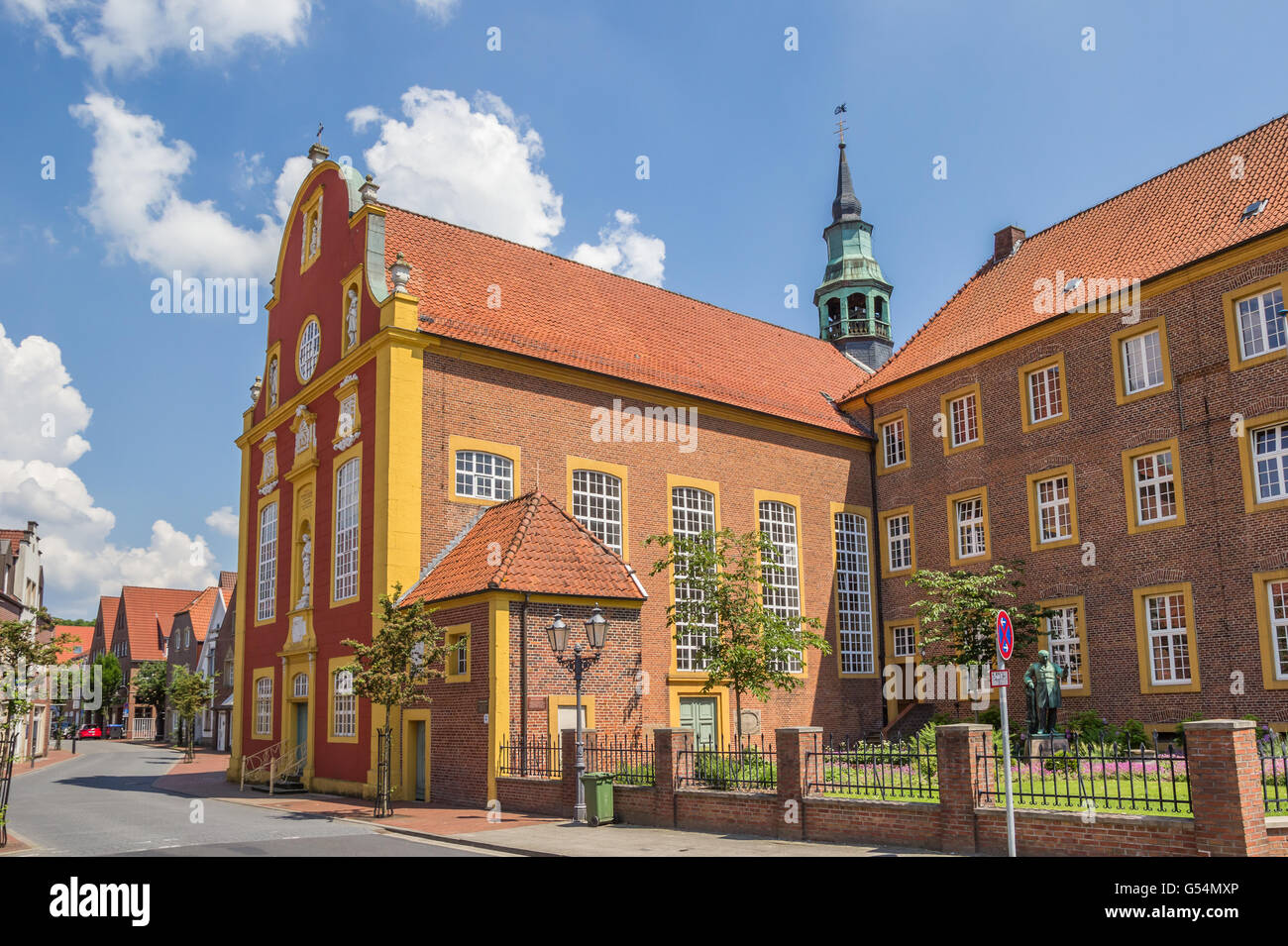 Gymnasialchurch in the historic center of Meppen, Germany Stock Photo ...