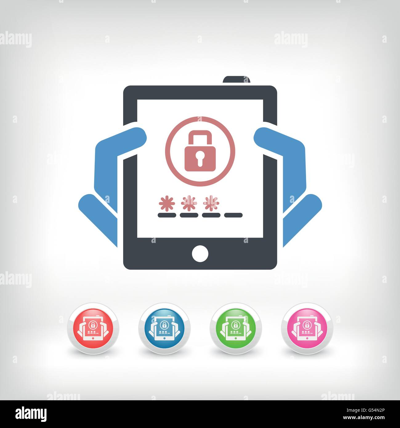 Tablet hacker password login Stock Vector Images - Alamy