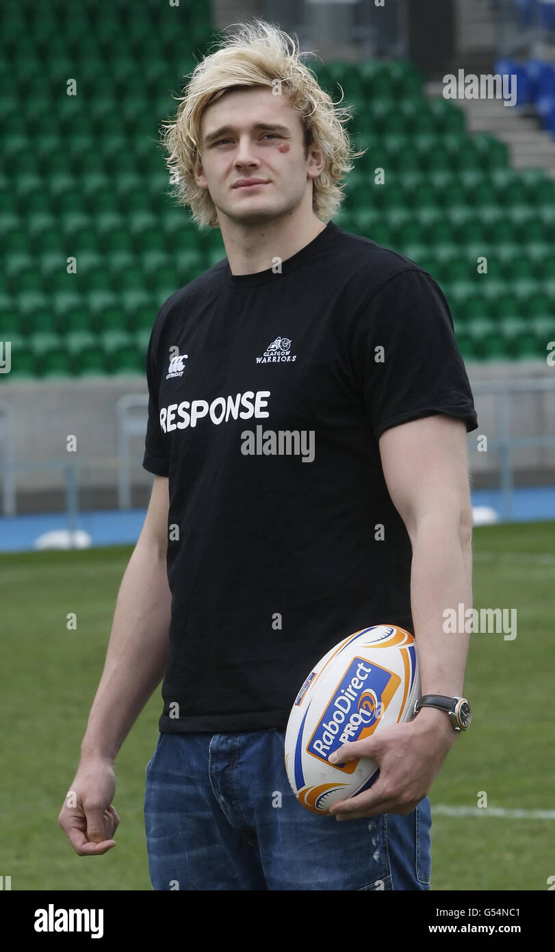 Glasgow Warriors' Richie Gray during the photocall at Scotstoun Stadium ...