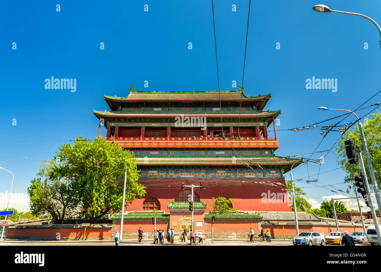 Gulou or Drum Tower in Beijing Stock Photo - Alamy