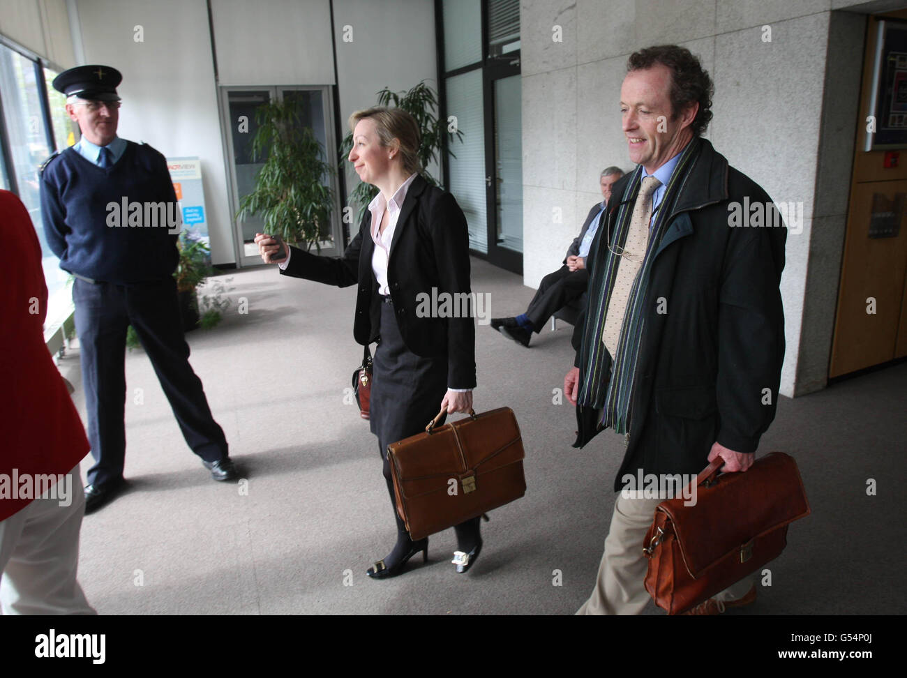 RTE Board members Eunice O'Raw and Joe Little after a meeting with ...