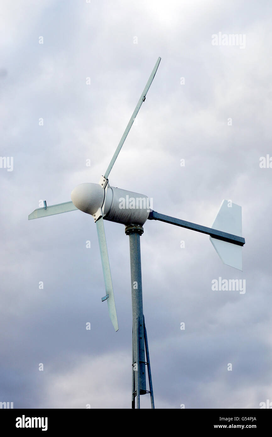 Dirty wind generator for home buildings Stock Photo - Alamy