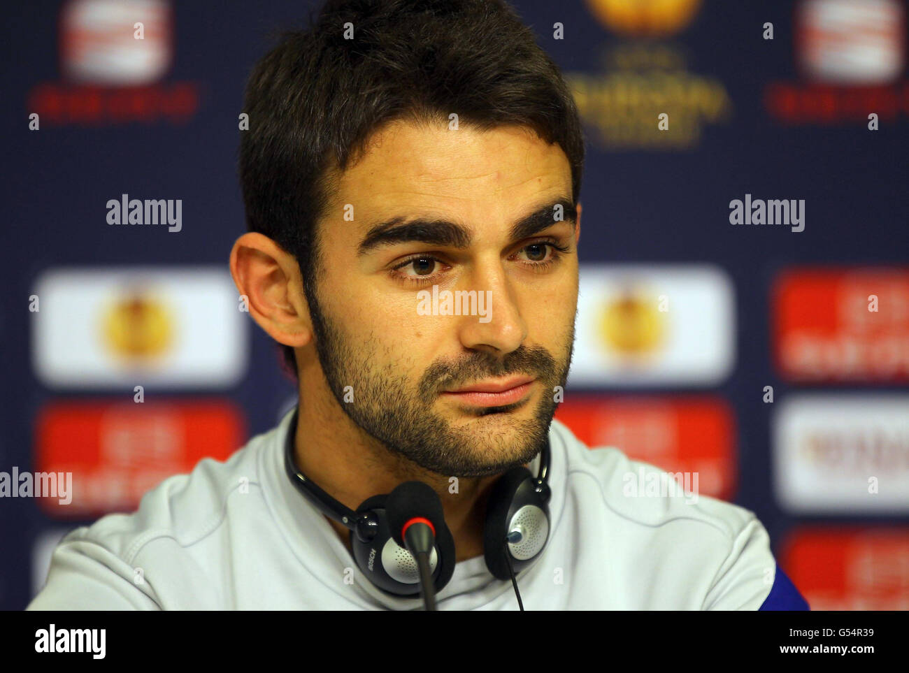 Atletico Adrian Lopez during a Press Conference at the National Stadium ...