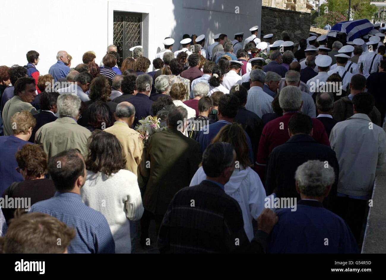 Greek Ferry disaster funeral Stock Photo - Alamy