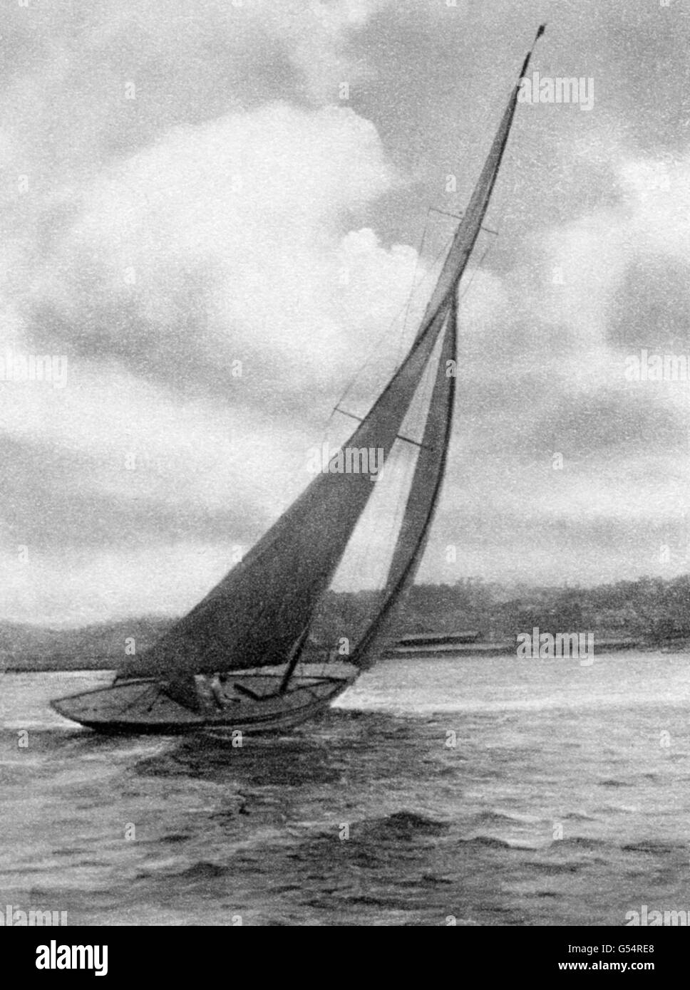 The Norwegian yacht "Bera," taking part in the finals for the Eight ...